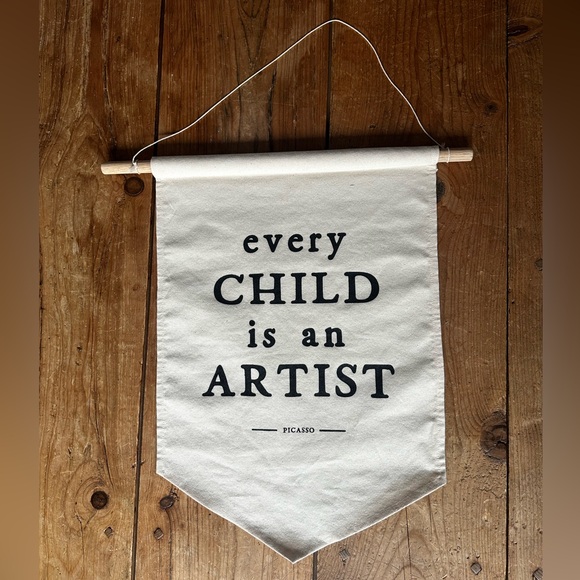 Wall Decor | Every Child Is An Artist Quote By Picasso Banner | Poshmark